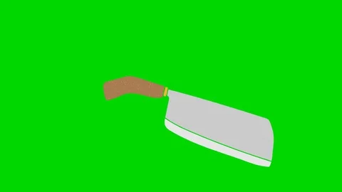 knife hand drawn green screen. floating ... | Stock Video | Pond5