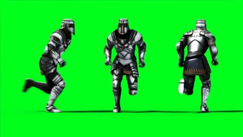 Knight animation. Phisical motion blur. ... | Stock Video | Pond5