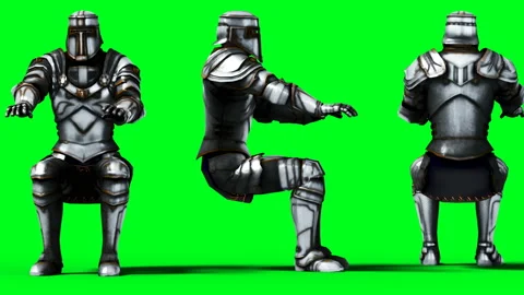 Medieval Knight Green Screen Stock Video Footage | Royalty Free ...