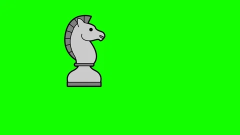 Knight chess animation green screen. 2D ... | Stock Video | Pond5