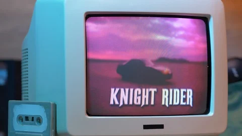 Knight Rider on a 80s 90s Retro Televisi... | Stock Video | Pond5