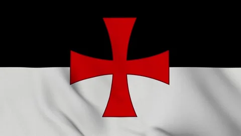 Knights Templar Battle Flag | Stock Video | Pond5