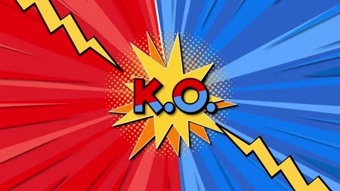 K.O. Comic Text with Dynamic Motion Grap... | Stock Video | Pond5