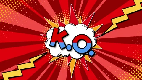 K.O. Comic Text with Dynamic Motion Grap... | Stock Video | Pond5