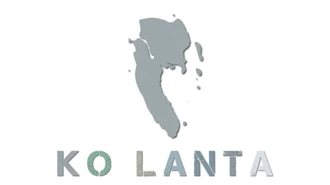 Ko Lanta map with paper regions. Animate... | Stock Video | Pond5