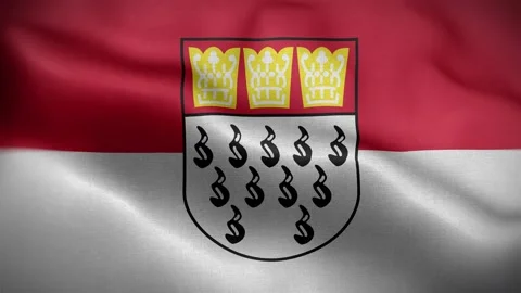 Koln Germany Flag Loop Background 4K | Stock Video | Pond5