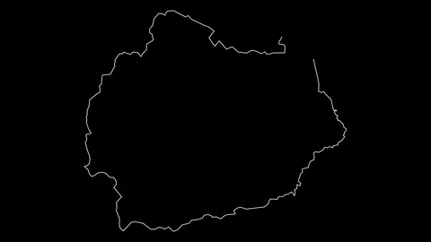 Kono district map of Sierra Leone outlin... | Stock Video | Pond5