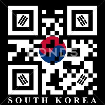 Korean qr code flag ~ Clip Art ~ Download Now #40098543