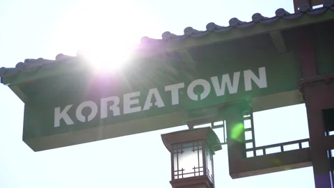 Koreatown Los Angeles California Sign | Stock Video | Pond5