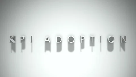 kpi adoption 3D title animation white te... | Stock Video | Pond5