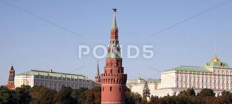 Kremlin tower on sky background Stock Photo ~ #13512895