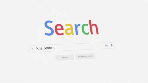 Kris Jenner search on the internet bar | Stock Video | Pond5