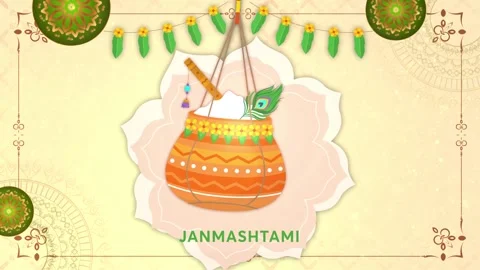 Krishna Janmashtami animation | Stock Video | Pond5