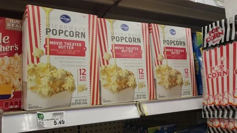 Kroger Microwave Popcorn Movie Theater B... | Stock Video | Pond5