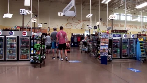 Kroger retail grocery store people at se... | Stock Video | Pond5