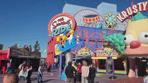 Krustyland Universal Studios Hollywood C... | Stock Video | Pond5