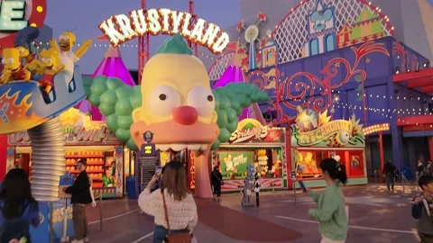 Krustyland Universal Studios Hollywood C... | Stock Video | Pond5