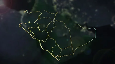 ksa animated map | Stock Video | Pond5