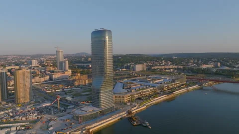 Kula Beograd, BW Tower, Belgrade Serbia ... | Stock Video | Pond5