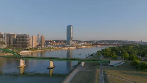 Kula Beograd, BW Tower, Belgrade Serbia ... | Stock Video | Pond5