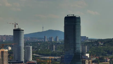 Kula Beograd, BW Tower, Belgrade Serbia ... | Stock Video | Pond5