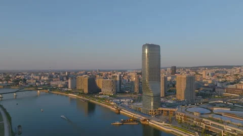 Kula Beograd, BW Tower, Belgrade Serbia... | Stock Video | Pond5