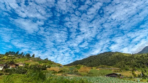 kundasang farm time lapse with moving cl... | Stock Video | Pond5