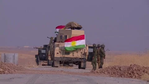 Kurdish Peshmerga military armor technol... | Stock Video | Pond5