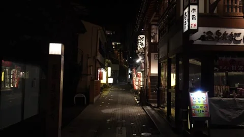 Kusatsu Onsen Hot Spring Night View, Jap... | Stock Video | Pond5