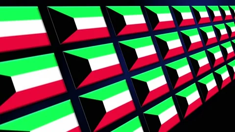 Kuwait Flag Animated Background 3d Anima... | Stock Video | Pond5