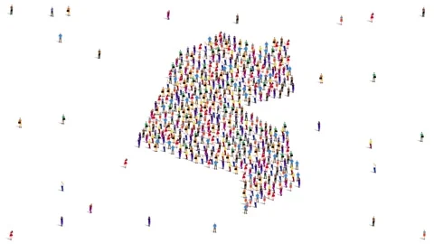 Kuwait Map A large group of people form ... | Stock Video | Pond5