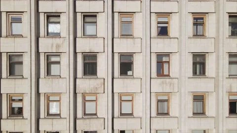 Kyiv, Ukraine - many windows of a buildi... | Stock Video | Pond5