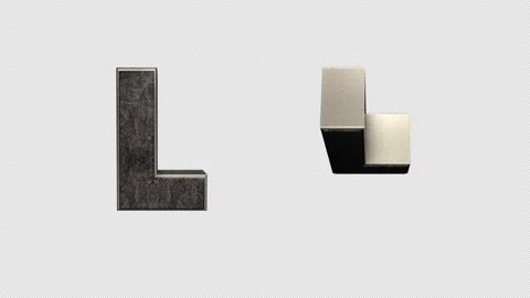L Letters 3D Animation Font, 2 Version, ... | Stock Video | Pond5
