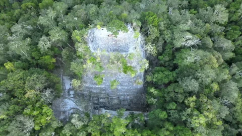 La Danta pyramid seen from the sky, El M... | Stock Video | Pond5