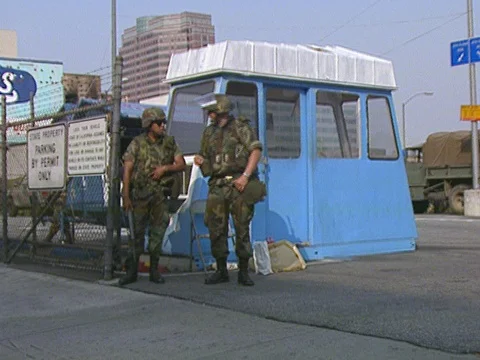 LA Riots 5-1-1992, National Guard Base C... | Stock Video | Pond5