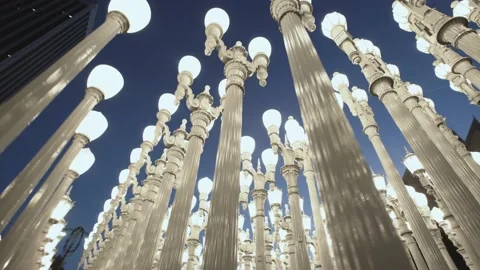 LA: Urban Light art installation in West... | Stock Video | Pond5
