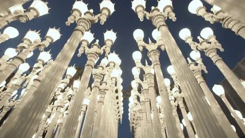 LA: Urban Light art installation in West... | Stock Video | Pond5