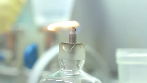 Lab fire for science research experiment... | Stock Video | Pond5
