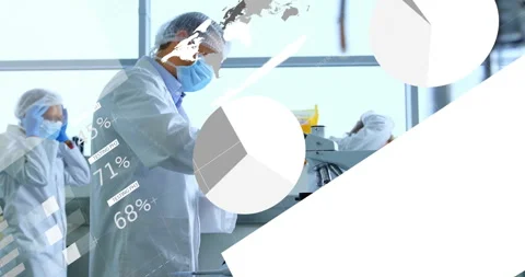 In lab, scientists using microscopes wit... | Stock Video | Pond5