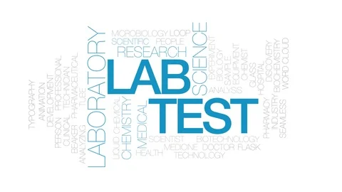 Lab test animated word cloud. Kinetic ty... | Stock Video | Pond5