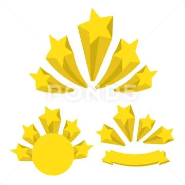 Labels with stars around. Star badge vector background ~ Clip Art ...