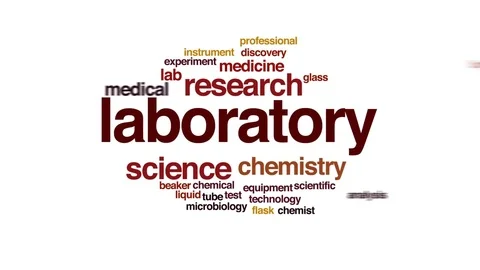 Laboratory animated word cloud, text des... | Stock Video | Pond5