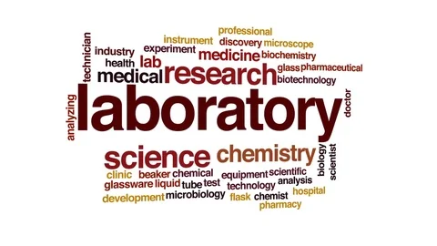 Laboratory animated word cloud, text des... | Stock Video | Pond5