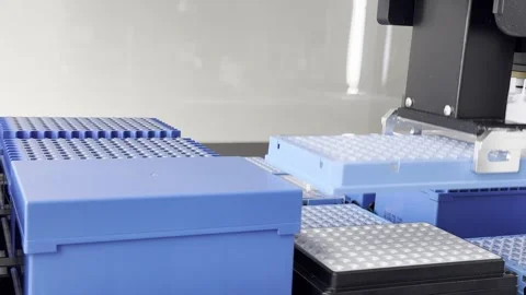 laboratory automated liquid handling sys... | Stock Video | Pond5