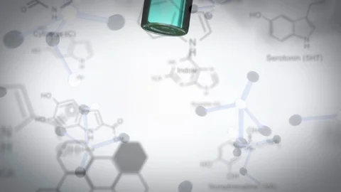 Laboratory beaker falling with data and ... | Stock Video | Pond5