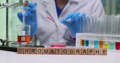 The Laboratory Chromatography Process in... | Stock Video | Pond5