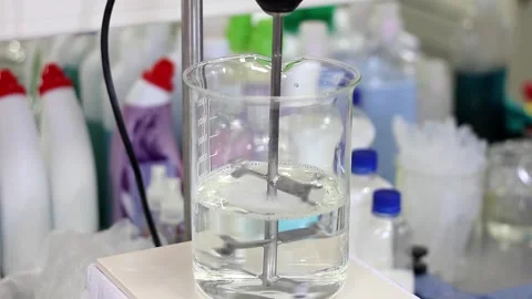 Laboratory Overhead Stirrer Mixes Labora... | Stock Video | Pond5