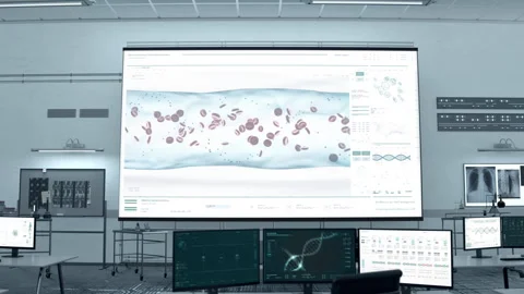 Laboratory system analyzes the blood cir... | Stock Video | Pond5