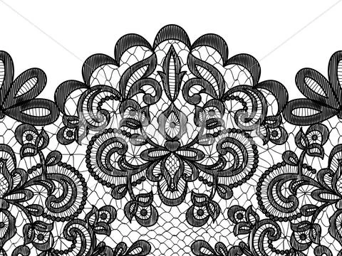 Lace border on green background ~ Clip Art #52649459