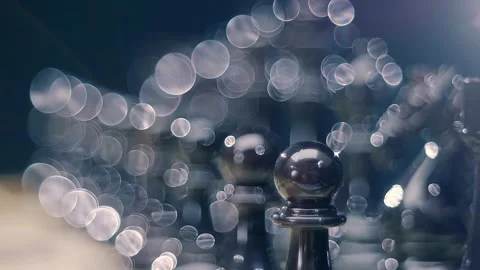 Lacquered chess pieces sparkle in the ra... | Stock Video | Pond5